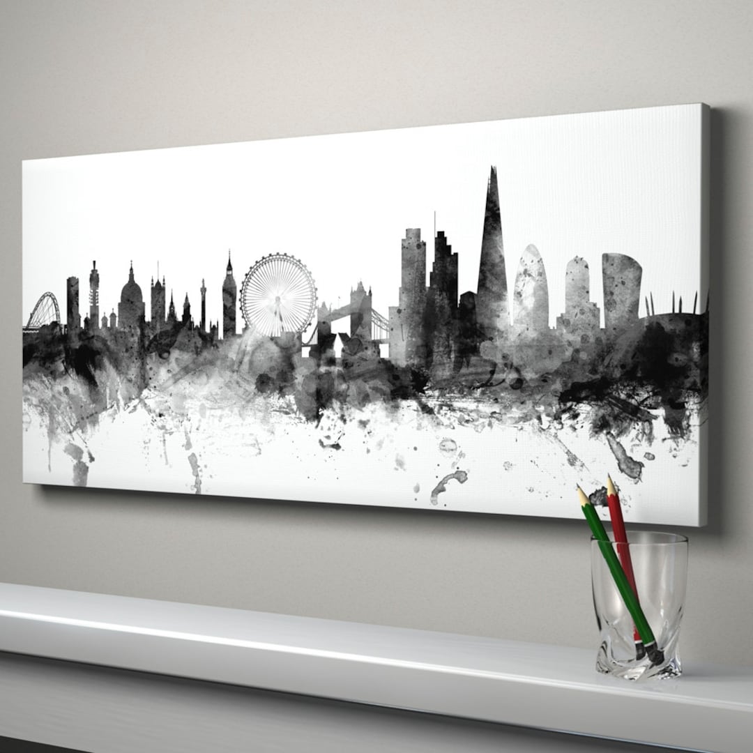 London Skyline Canvas London England Cityscape Box Canvas Art - Etsy