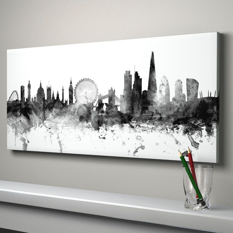 London Skyline Canvas London England Cityscape Box Canvas Art - Etsy