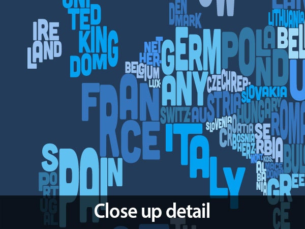 Typography Text Map of the World Map Art Print 602 - Etsy UK