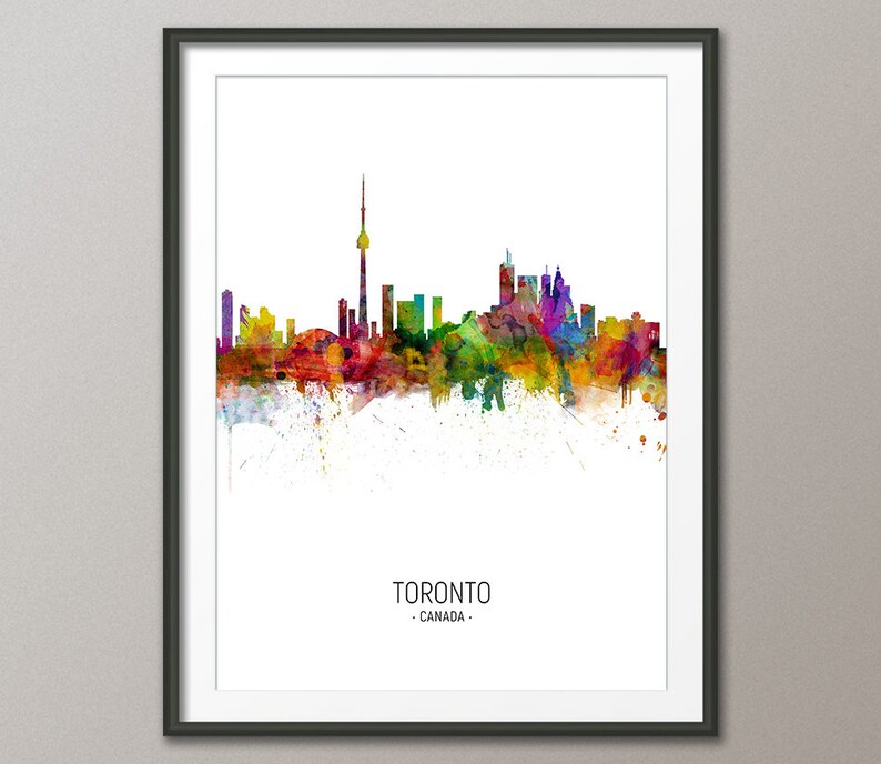 Toronto Skyline Toronto Canada Cityscape Art Print Poster | Etsy