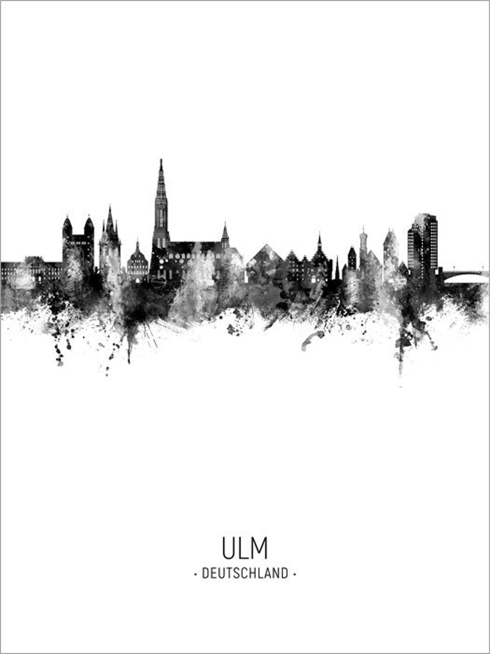 Ulm Skyline Ulm Deutschland Cityscape Art Print Poster - Etsy