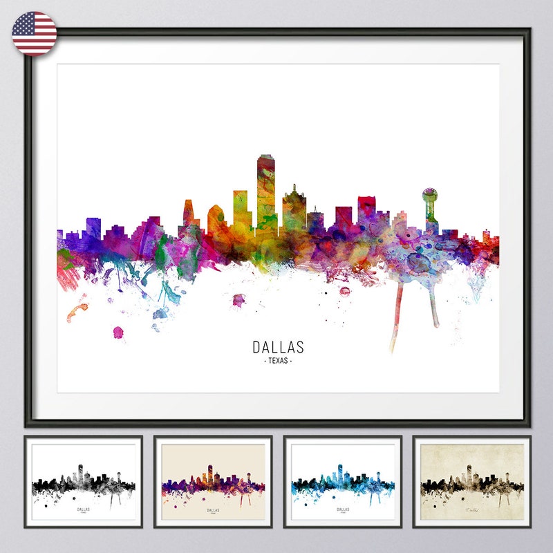 Dallas Skyline - Etsy