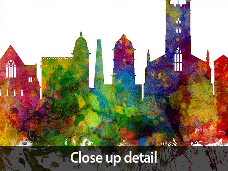 Stoke-on-trent Skyline England Cityscape Painting Art Print - Etsy UK