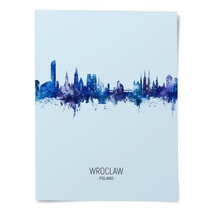 Wroclaw Skyline, Wroclaw Poland Cityscape Art Print Poster Portrait PX ...