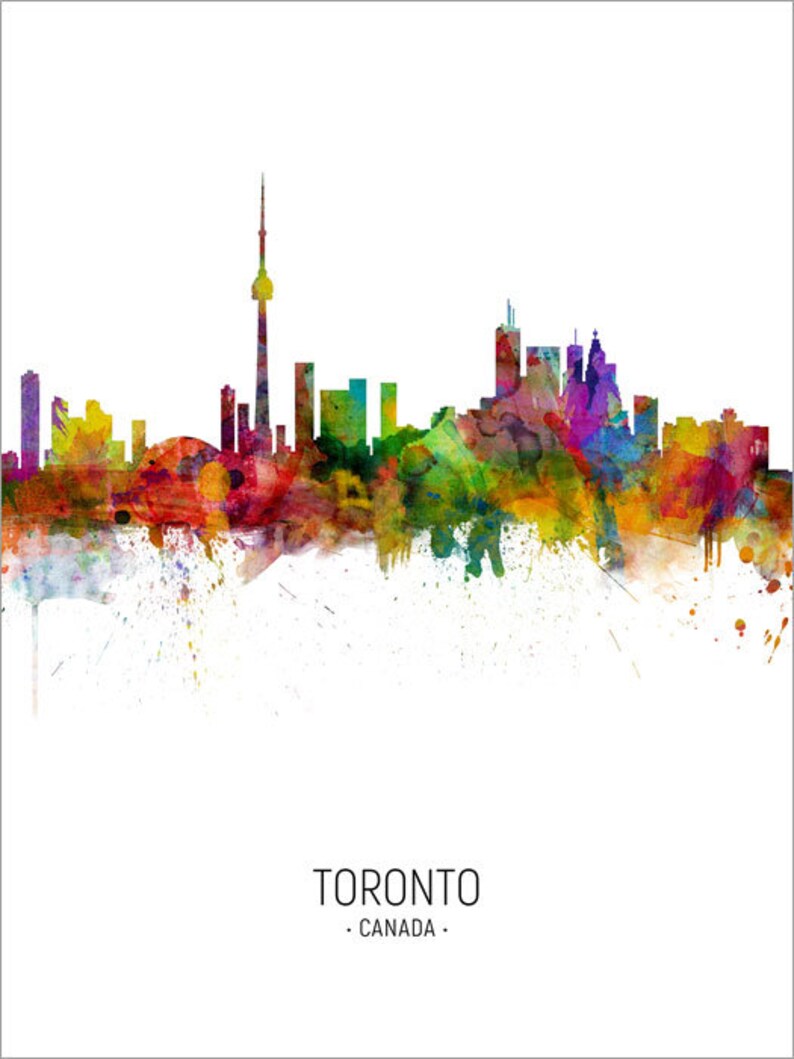 Toronto Skyline Toronto Canada Cityscape Art Print Poster | Etsy