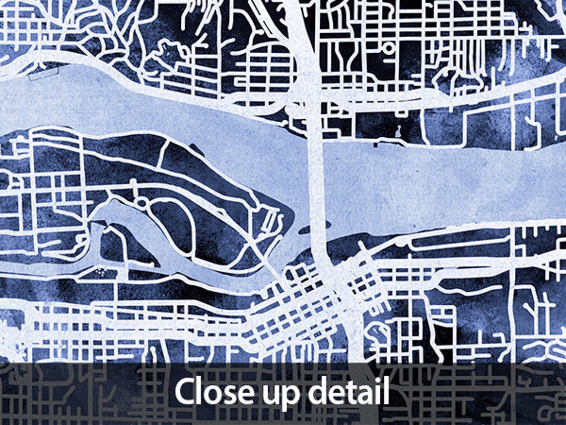 Quad Cities Map Davenport Bettendorf Rock Island Moline - Etsy