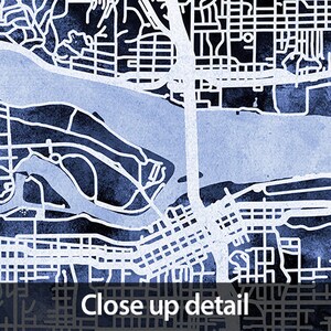 Quad Cities Map, Davenport, Bettendorf, Rock Island, Moline, Art Print ...