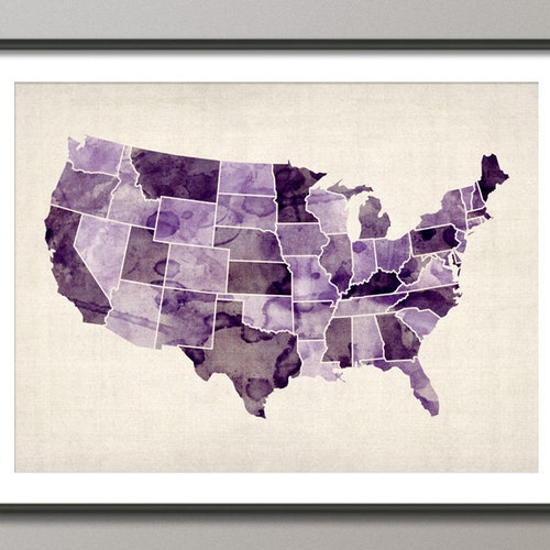 United States Map Wall Art PRINTABLE United States Map Print - Etsy