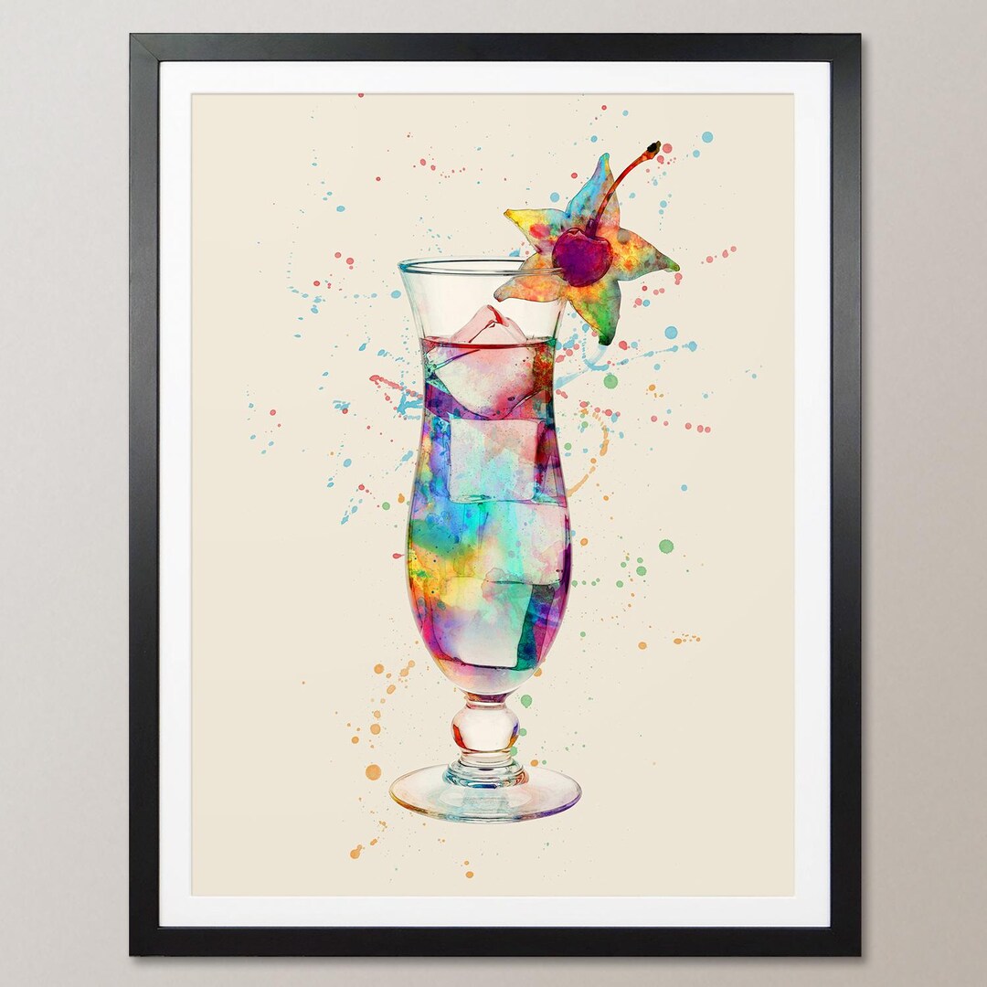 Cocktail Glass, Cocktail Drink, Art Print Poster (2818) - Etsy UK