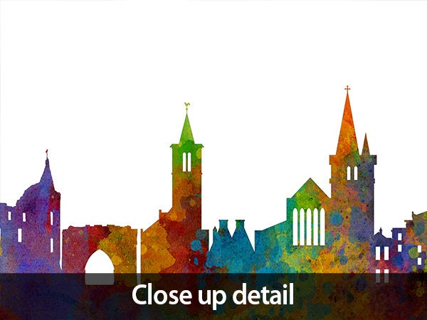St Andrews Skyline St Andrews Scotland Cityscape Art Print - Etsy UK
