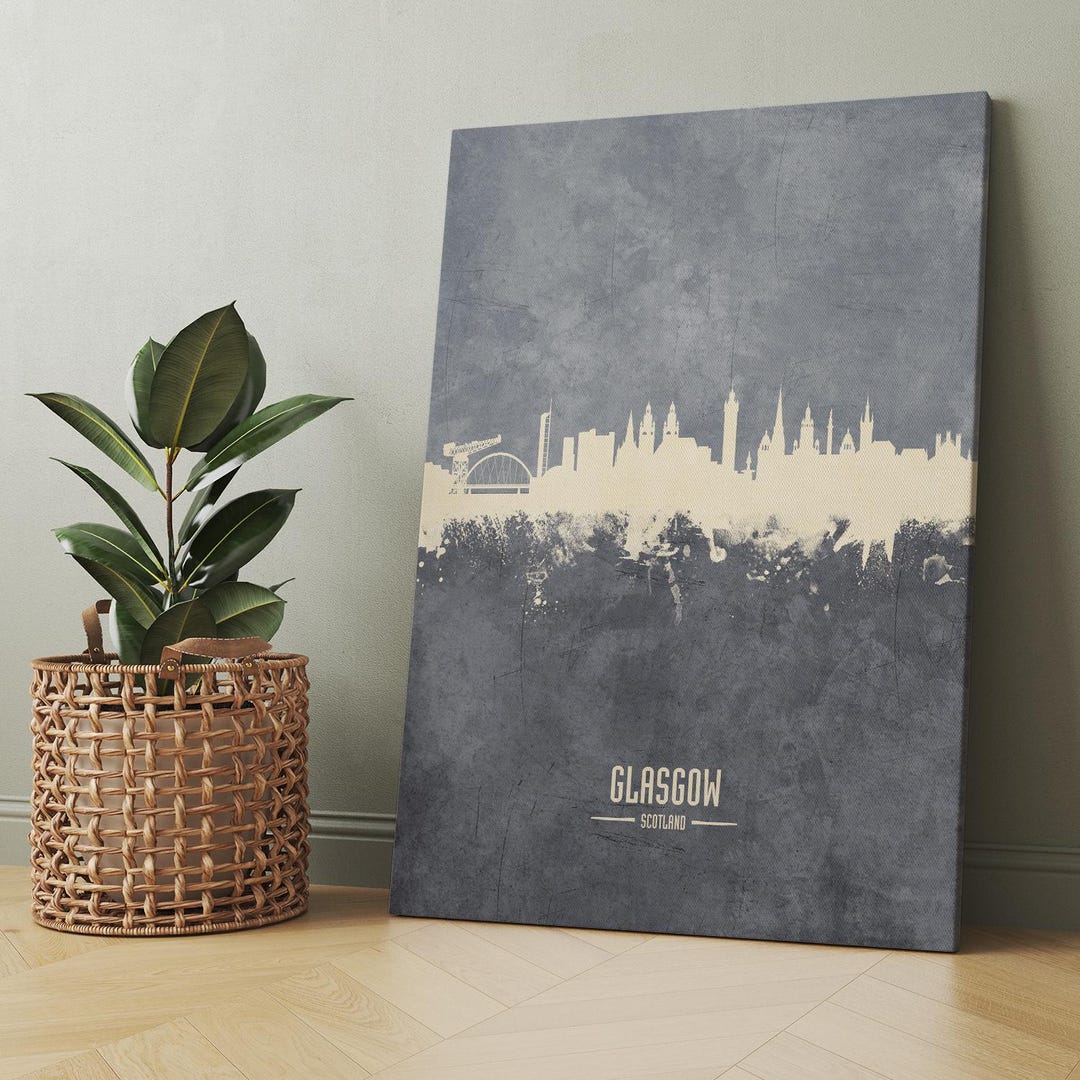 Glasgow Scotland Skyline, 16x22 Inch Box Canvas, 50% OFF SALE (x4125 ...
