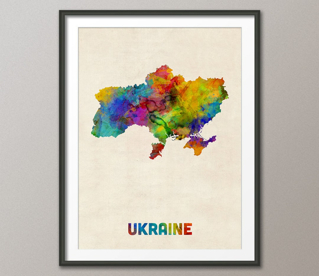 Ukraine Watercolor Map, Art Print 2133 - Etsy
