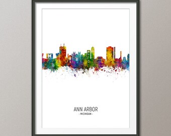 Ann Arbor Skyline Print - Etsy