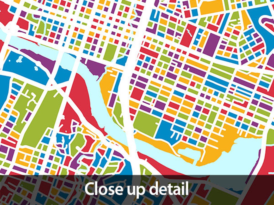 Austin Map Austin Texas City Map Art Print 2944 | Etsy