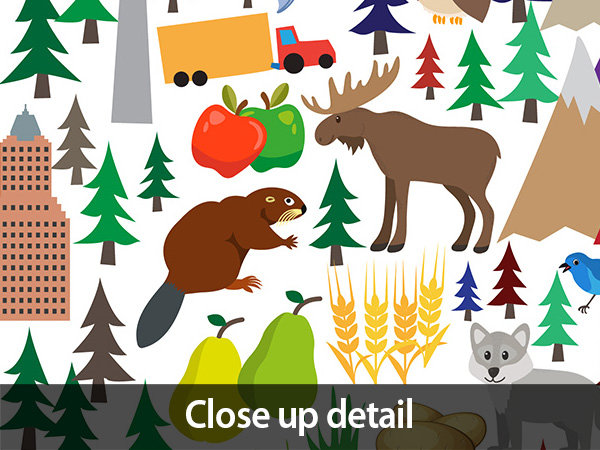 Animal Map of the United States Map for Children and Kids - Etsy UK