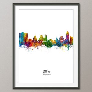 Sofia Skyline Sofia Bulgaria Cityscape Art Print Poster - Etsy