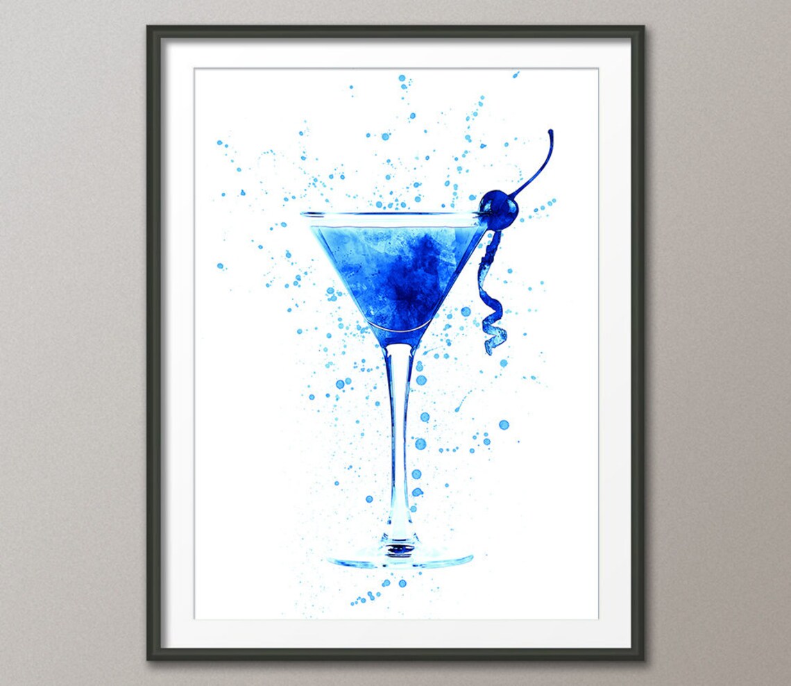 Cocktail Glass Cocktail Drink Art Print Poster 2817 - Etsy UK