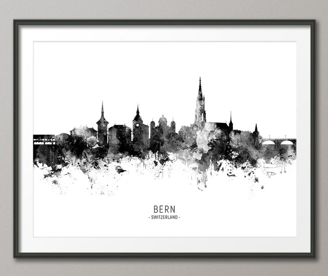 Bern Skyline, Bern Switzerland Cityscape Art Print Poster 11647 - Etsy