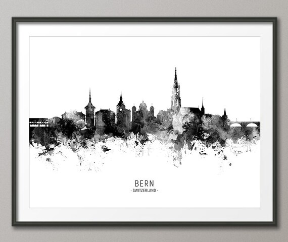 Bern Skyline Berna Suiza Cityscape Art Print Poster 11647 | Etsy