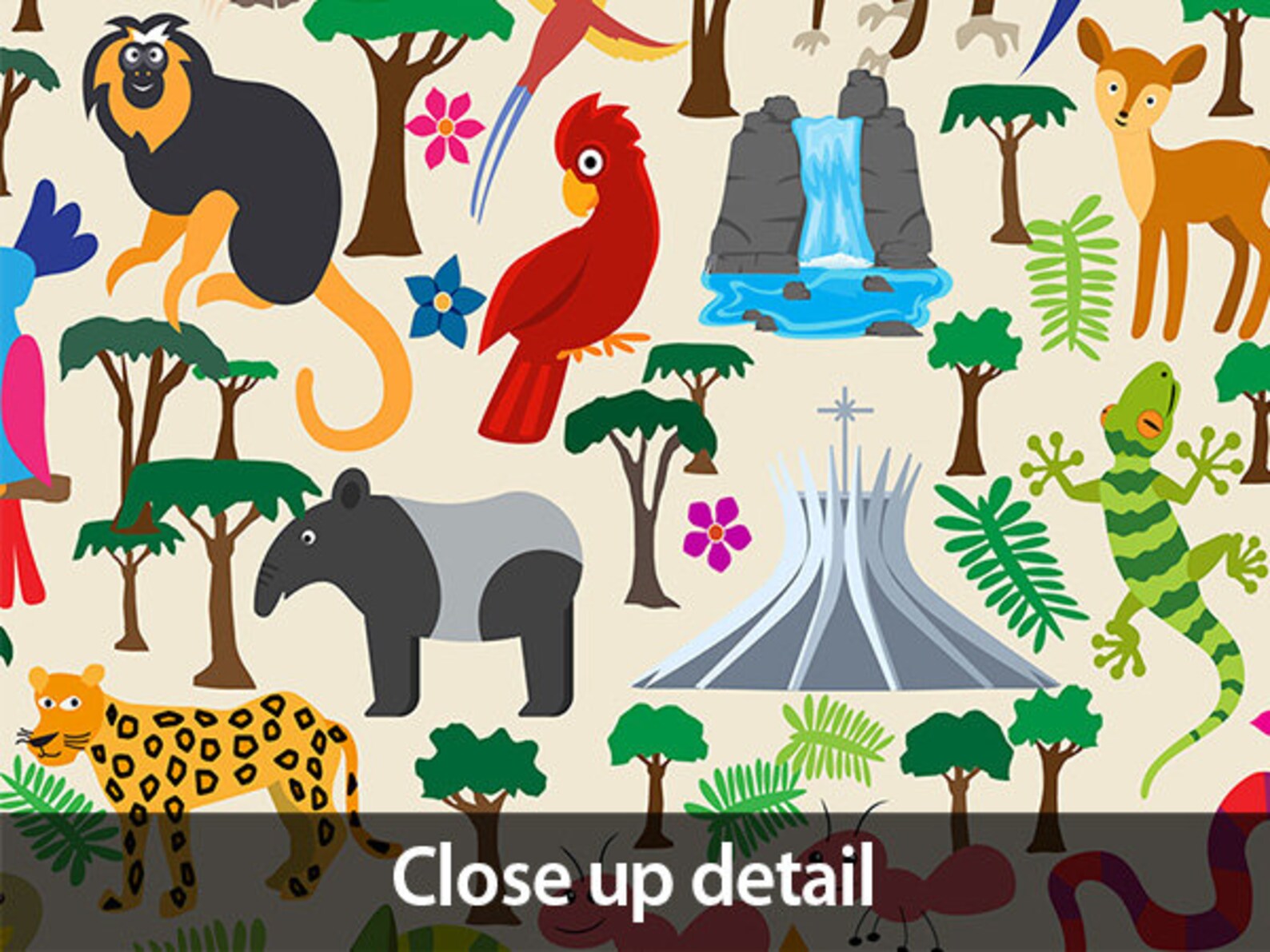 Animal Map of South America Map for Children and Kids Art | Etsy