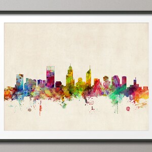 Perth Skyline, Perth Australia Cityscape Art Print (556) - Etsy