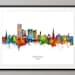 Swindon Skyline England, Cityscape Painting Art Print Poster CX 24105 ...