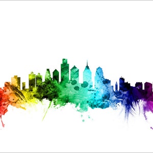Philadelphia Skyline, Philadelphia Pennsylvania Cityscape Art Print ...