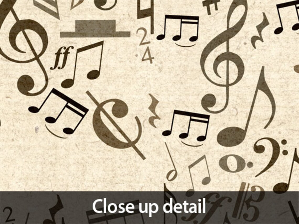 World Map Music Notes Canvas Musical Notes World Map Box | Etsy UK