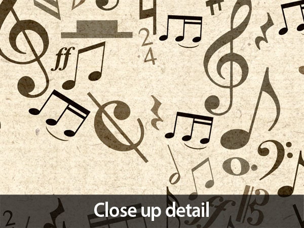 World Map Music Notes Canvas, Musical Notes World Map Box Canvas Art ...