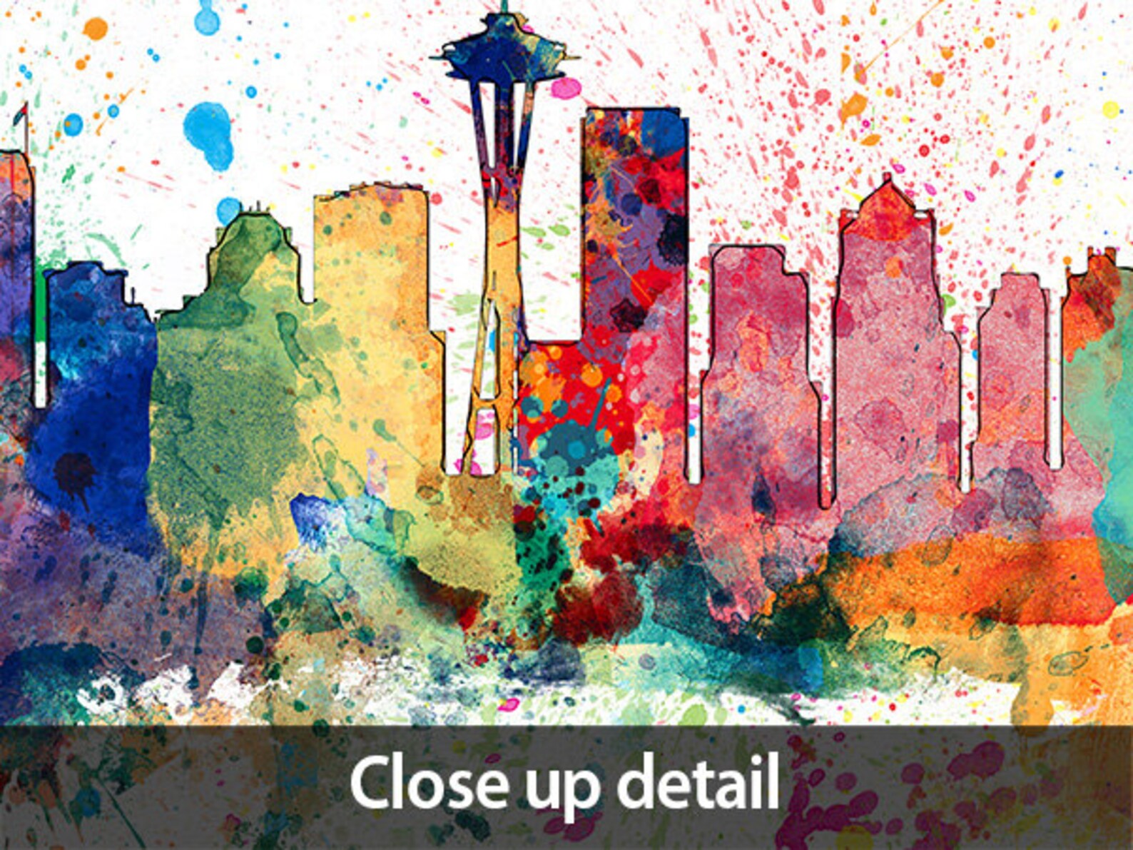 Seattle Skyline, Seattle Washington Cityscape Art Print (1957) - Etsy