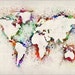 Map of the World Map Abstract Painting Art Print 778 - Etsy UK