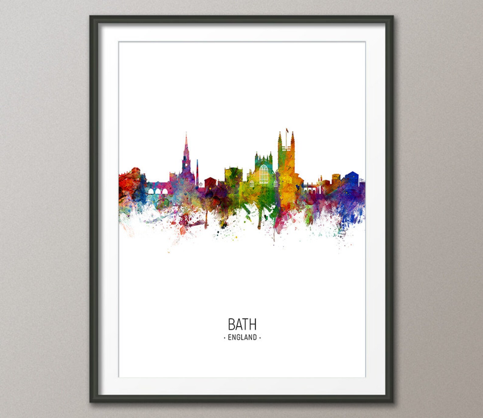 Bath Skyline Bath England Cityscape Art Print Poster Portrait - Etsy