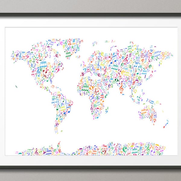 Music Map - Etsy