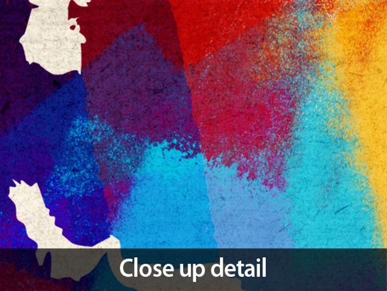 Rolled Paint Map of the World Map Art Print 894 | Etsy