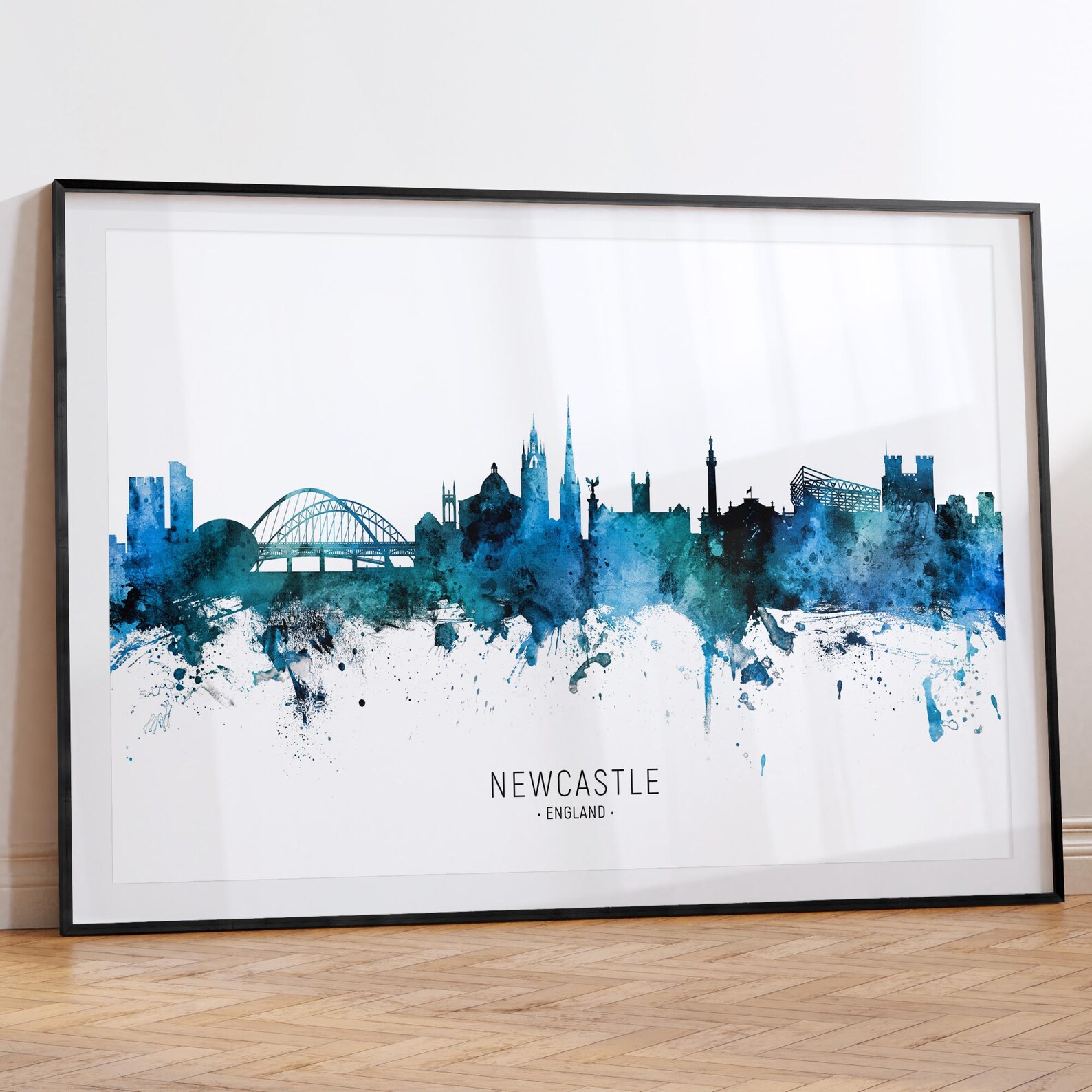 Newcastle Cityscape England, Skyline Wall Art Poster Print RX (20537 ...