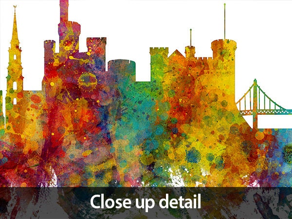 Inverness Skyline Scotland Cityscape Painting Art Print - Etsy