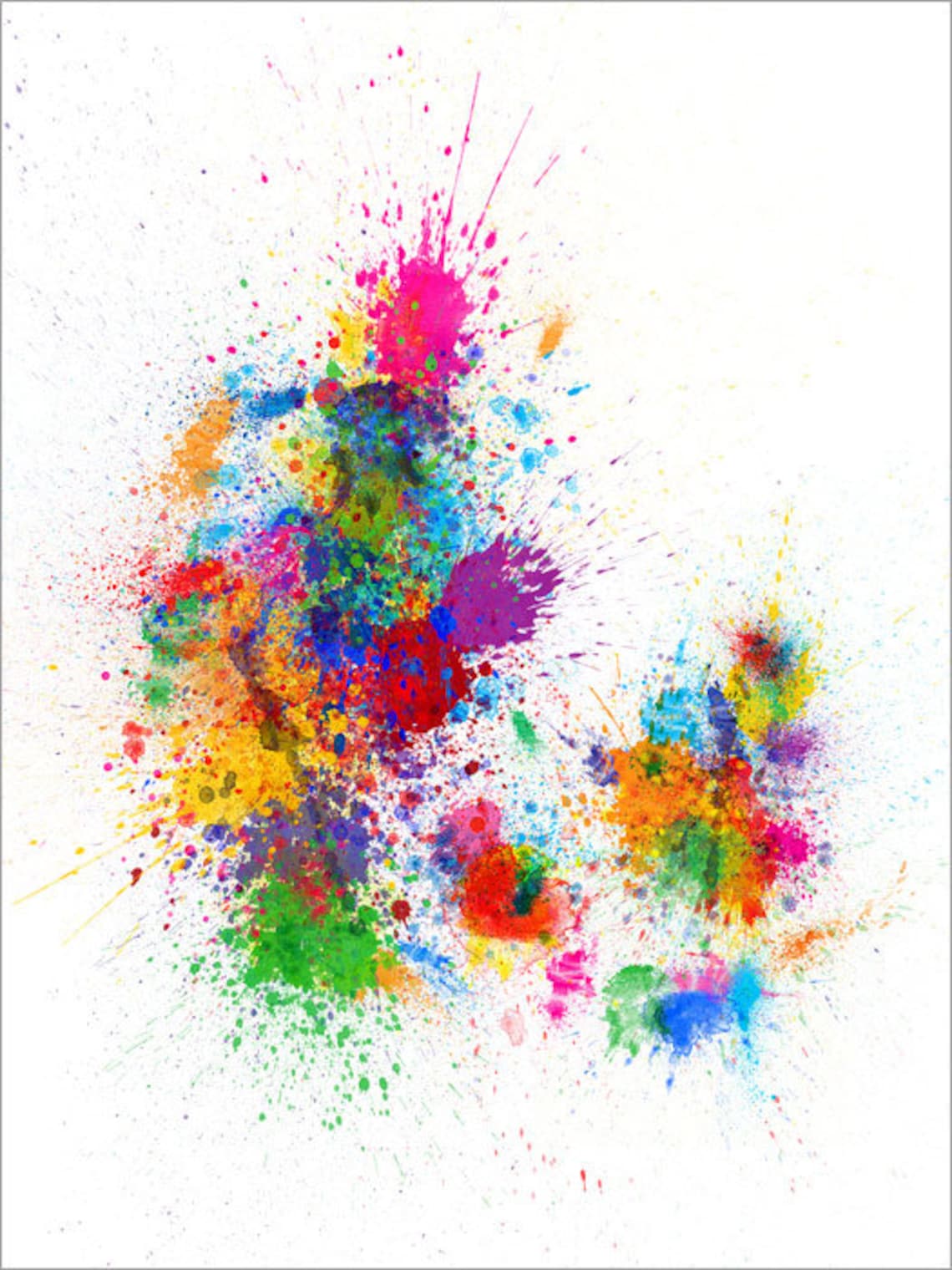 Denmark Map Denmark Paint Spashes Map Art Print 3102 - Etsy