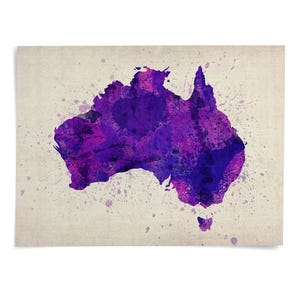 Australia Watercolor Map Art Print, Art Print (477) - Etsy