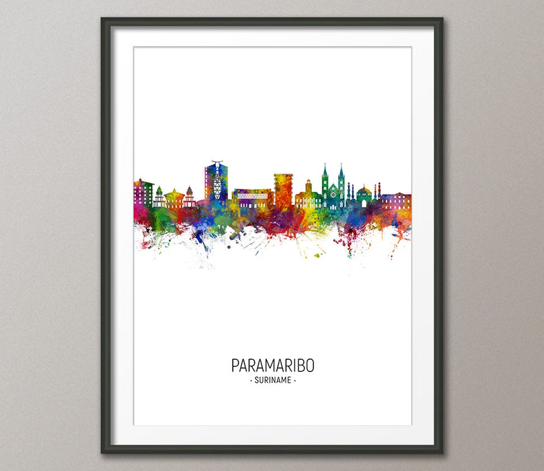 Paramaribo Skyline Paramaribo Suriname Cityscape Art Print - Etsy