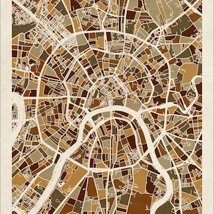Moscow Street Map, Russia, Art Print (494) - Etsy