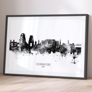 Coimbatore Skyline India, Cityscape Painting Art Print Poster BX (26257 ...