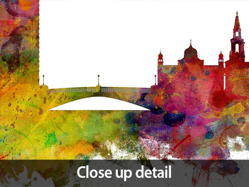 Leeds Skyline England Cityscape Painting Art Print Poster CX - Etsy UK