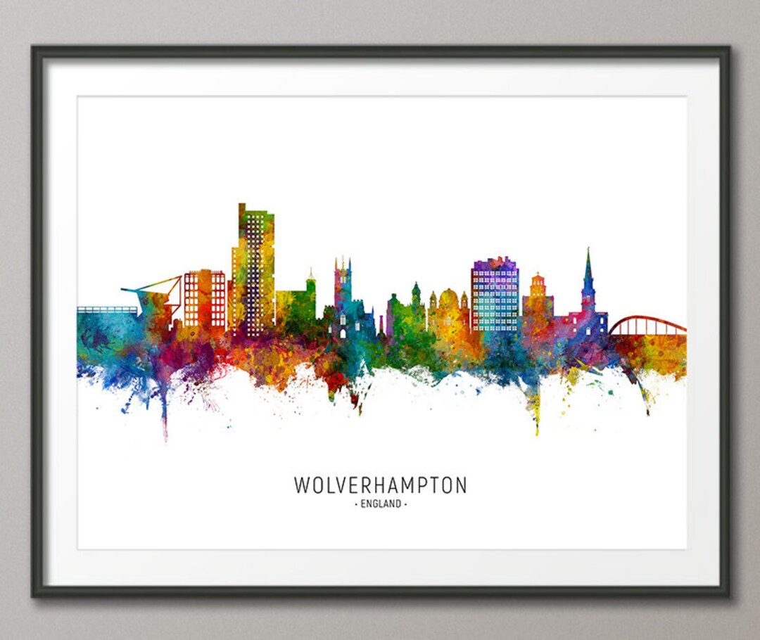 Wolverhampton Skyline England Cityscape Painting Art Print - Etsy