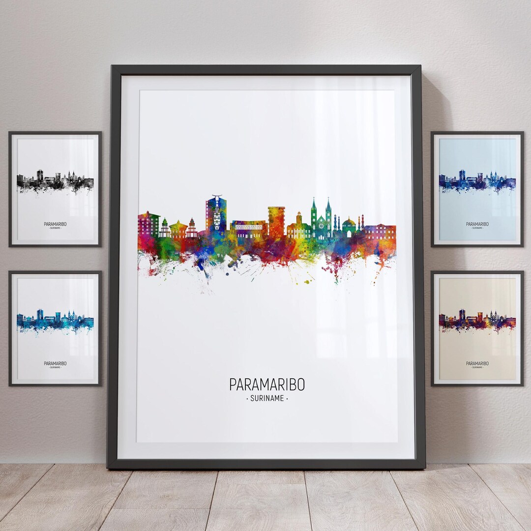 Paramaribo Skyline, Paramaribo Suriname Cityscape Art Print Poster ...