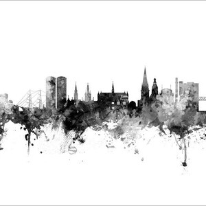 Dundee Skyline, Dundee Scotland Cityscape Art Print Poster 11570 - Etsy UK