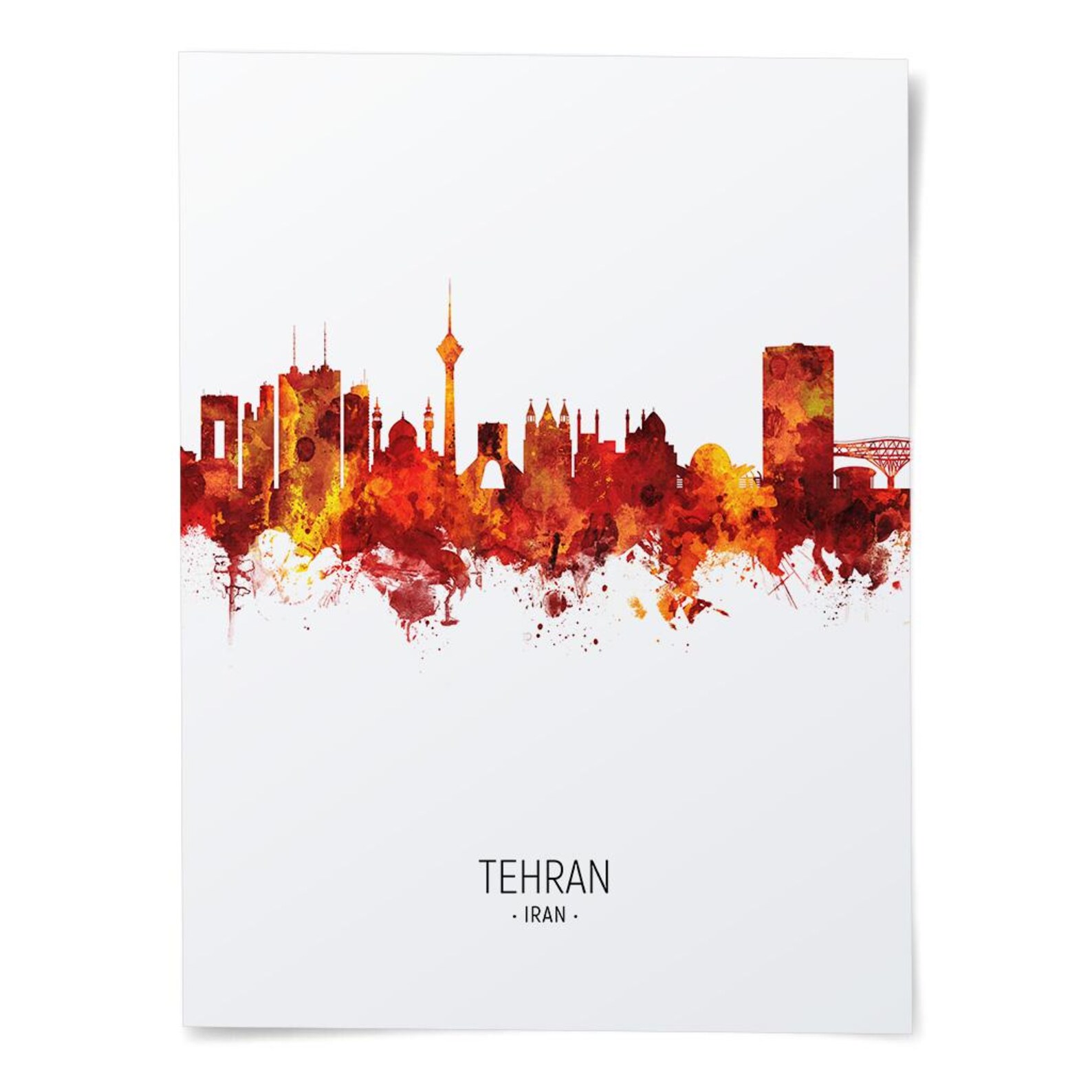 Tehran Skyline, Iran Cityscape Art Print Poster Portrait - PX (4987) - Etsy