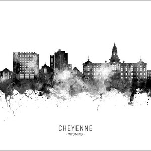 Cheyenne Skyline, Cheyenne Wyoming Cityscape Art Print Poster 26349 - Etsy
