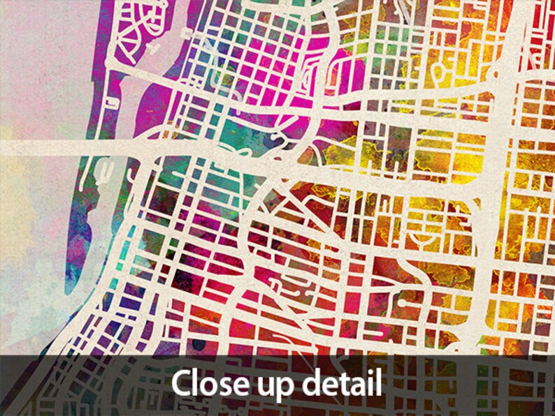 Memphis Map Memphis Tennessee Watercolor Map Painting Art - Etsy