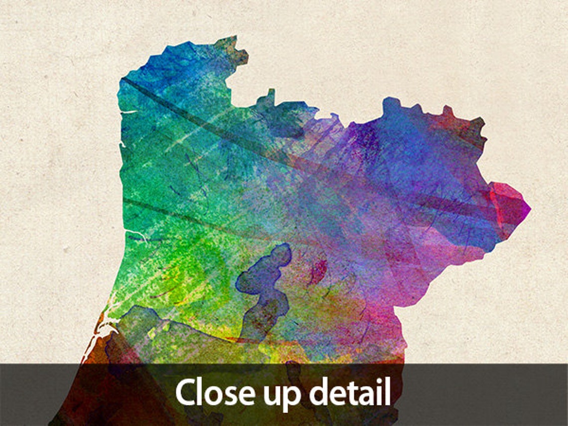 Portugal Watercolor Map Art Print 998 - Etsy