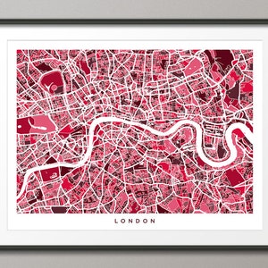 London Map, Street Map of London England, Art Print 500) - Etsy